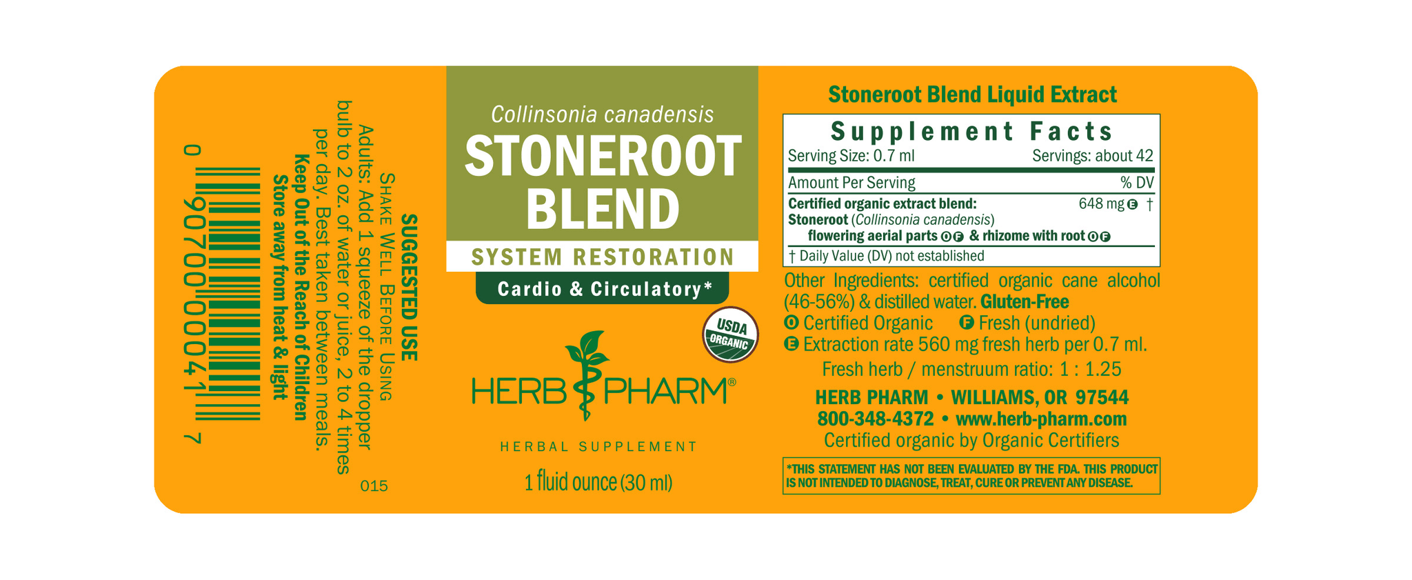 Stoneroot Blend Liquid Herbal Extract | Herb Pharm