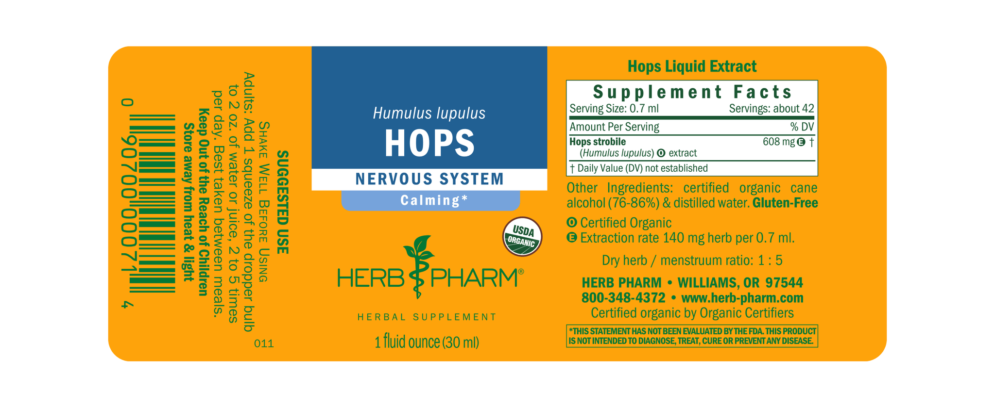 Hops Liquid Herbal Extract | Herb Pharm