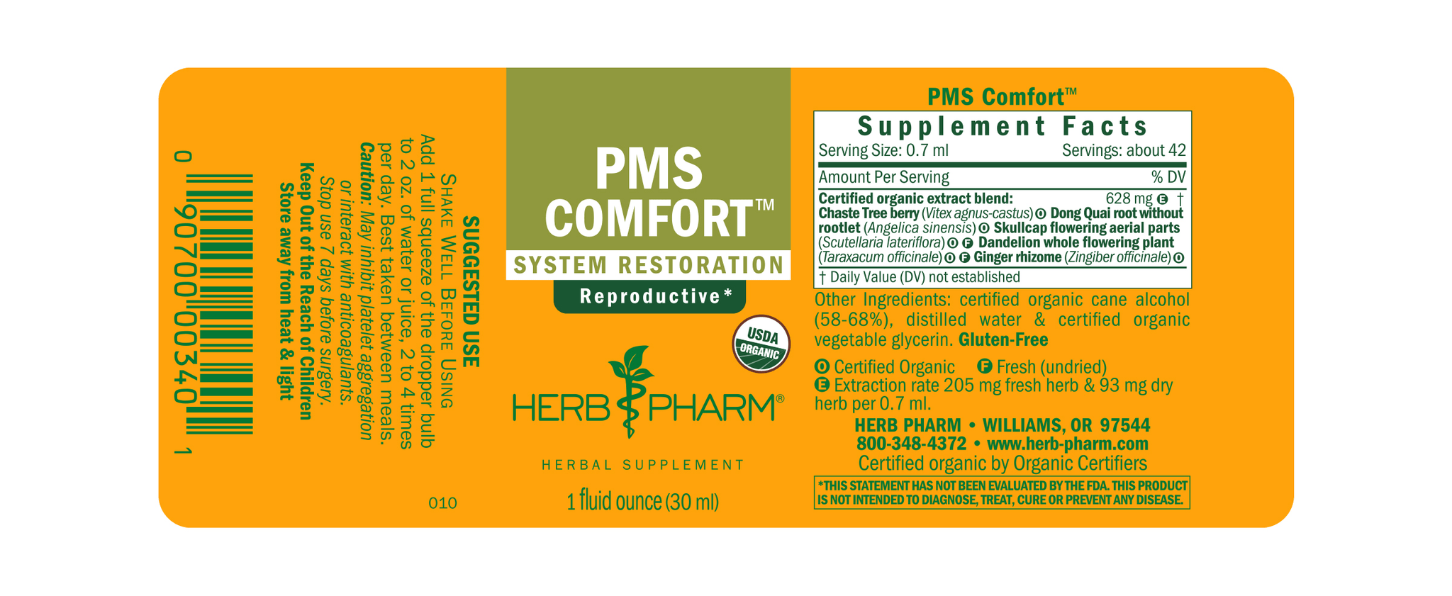 PMS Comfort™ Liquid Herbal Extract | Herb Pharm
