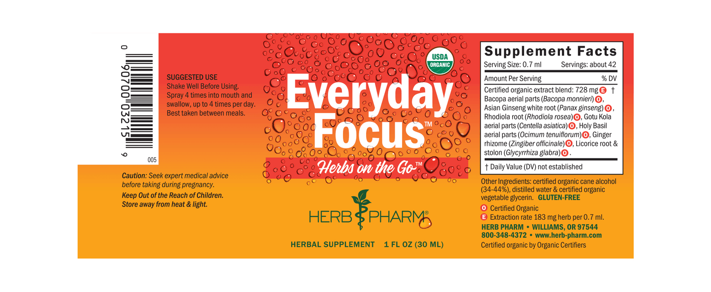 Herbs on the Go: Everyday Focus™ Spray | Herb Pharm