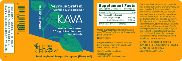 Kava Capsules | Herb Pharm