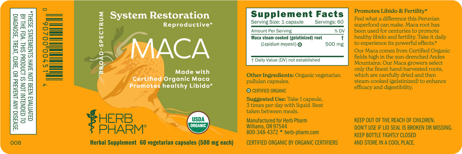 Maca Capsules | Herb Pharm