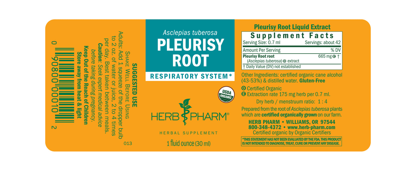 Pleurisy Root Liquid Herbal Extract | Herb Pharm