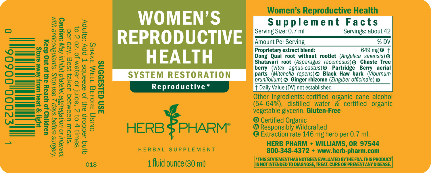Women's Reproductive Health Liquid Herbal Extract | Herb Pharm