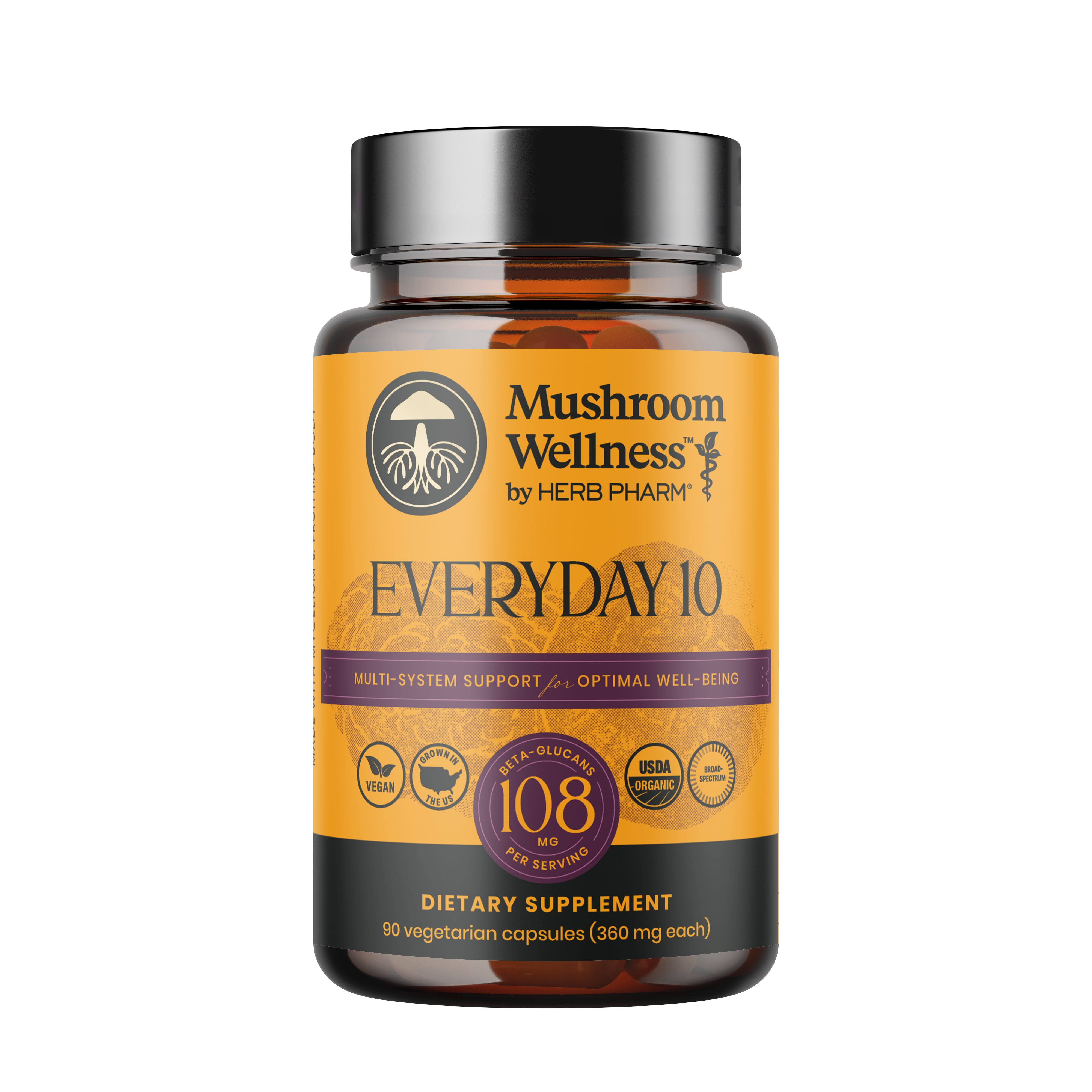 Everyday 10 Capsules | Mushroom Wellness by Herb Pharm