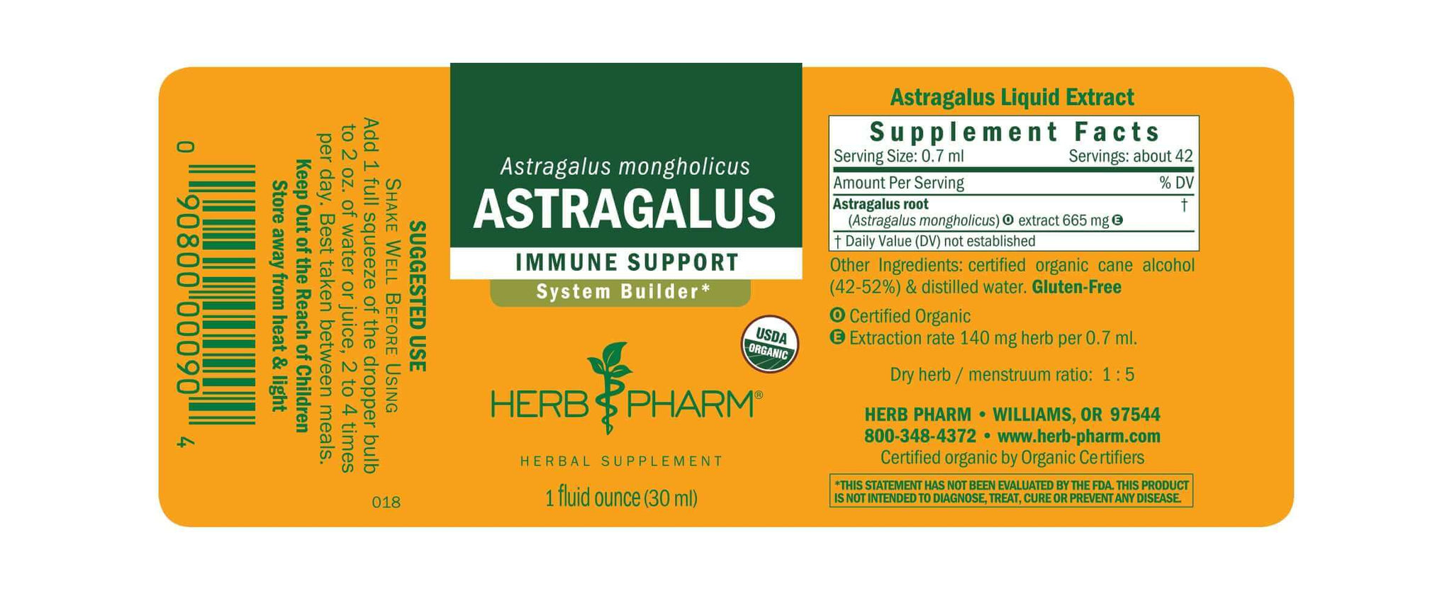 Astragalus Liquid Herbal Extract | Herb Pharm