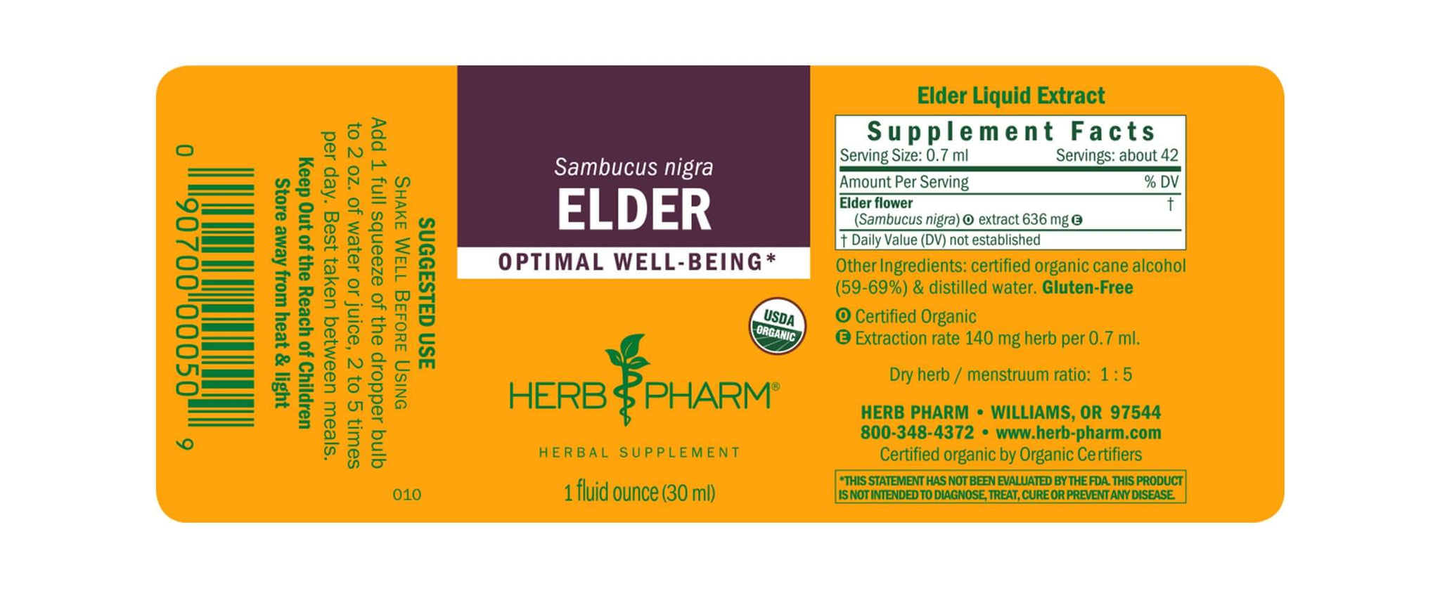Elder Liquid Herbal Extract | Herb Pharm