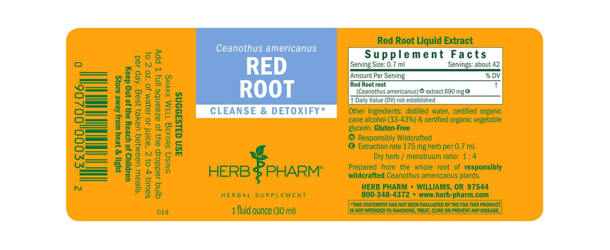 Red Root Liquid Herbal Extract | Herb Pharm