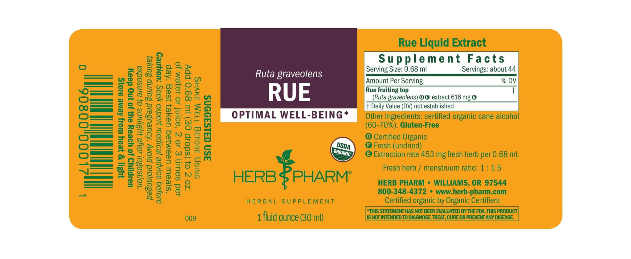 Rue Liquid Herbal Extract | Herb Pharm