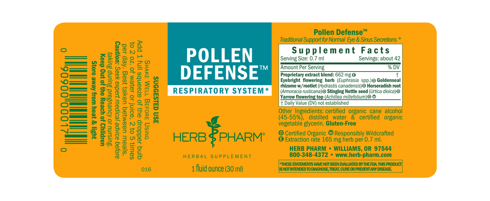 Pollen Defense™ Liquid Herbal Extract | Herb Pharm