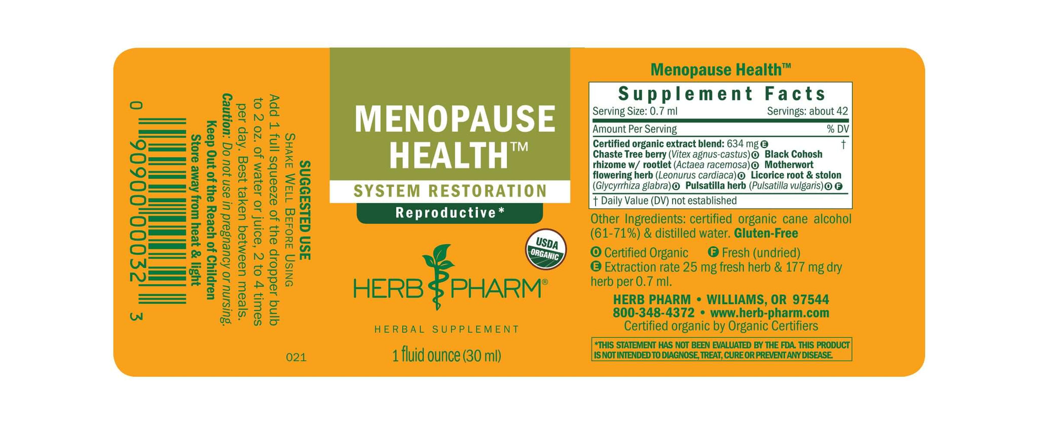 Menopause Health™ Liquid Herbal Extract | Herb Pharm