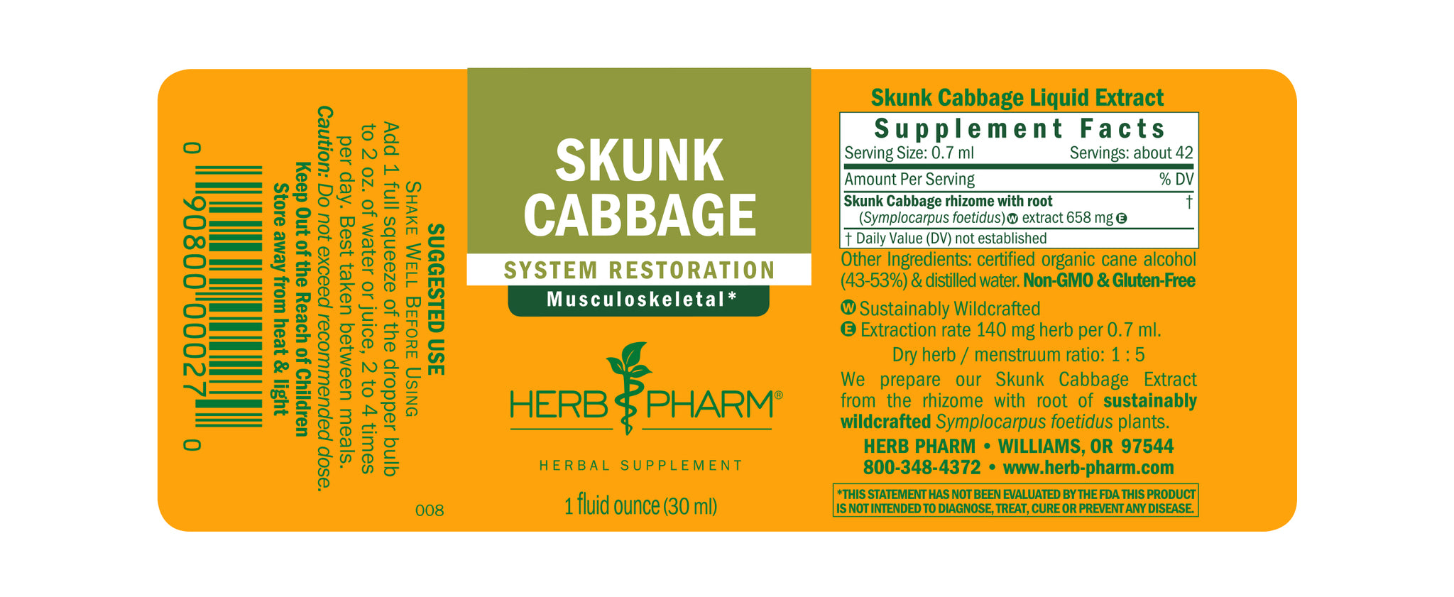 Skunk Cabbage Liquid Herbal Extract | Herb Pharm