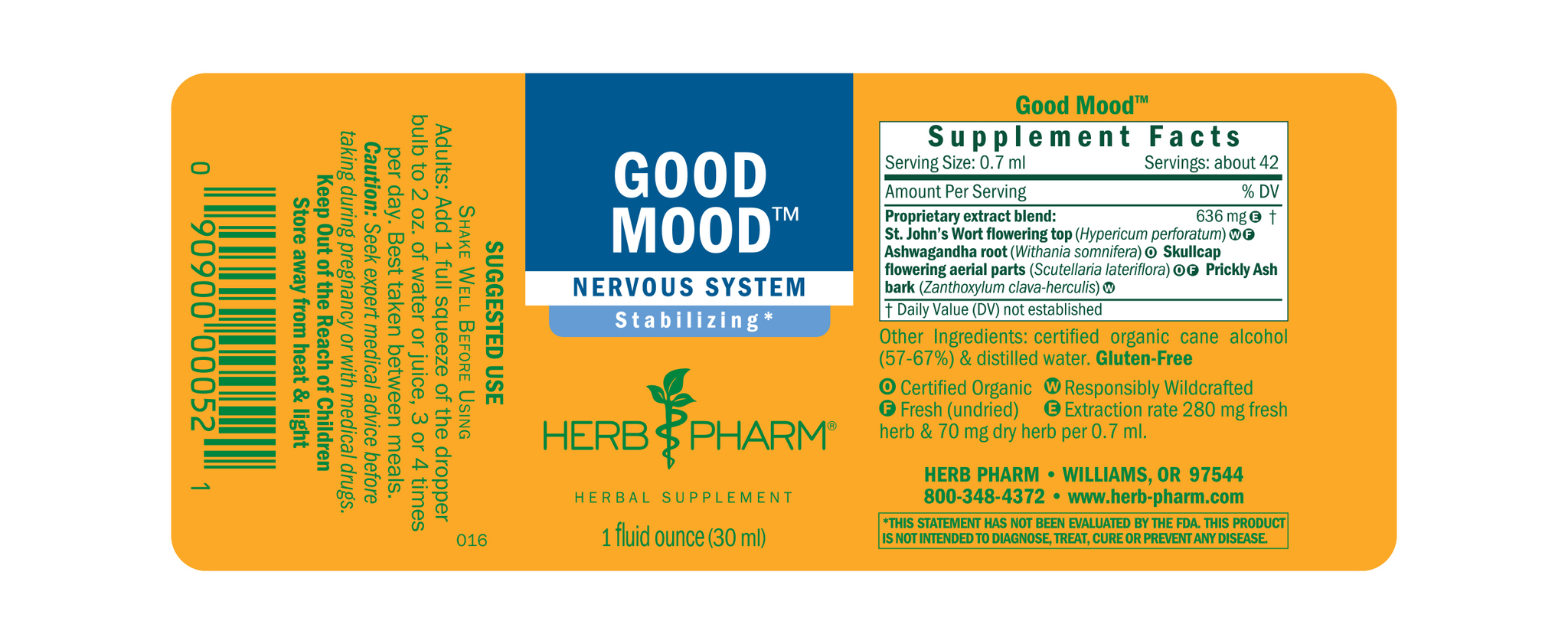 Good Mood™ Liquid Herbal Extract | Herb Pharm