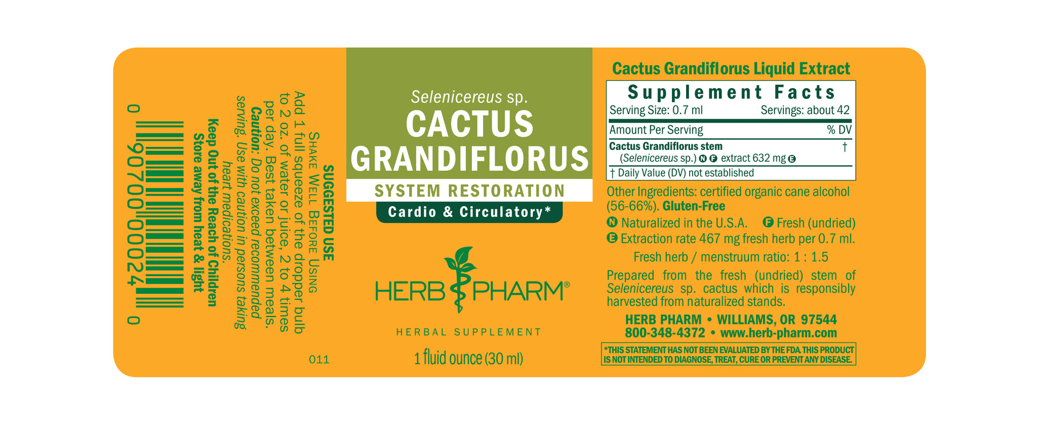 Cactus Grandiflorus Liquid Herbal Extract | Herb Pharm
