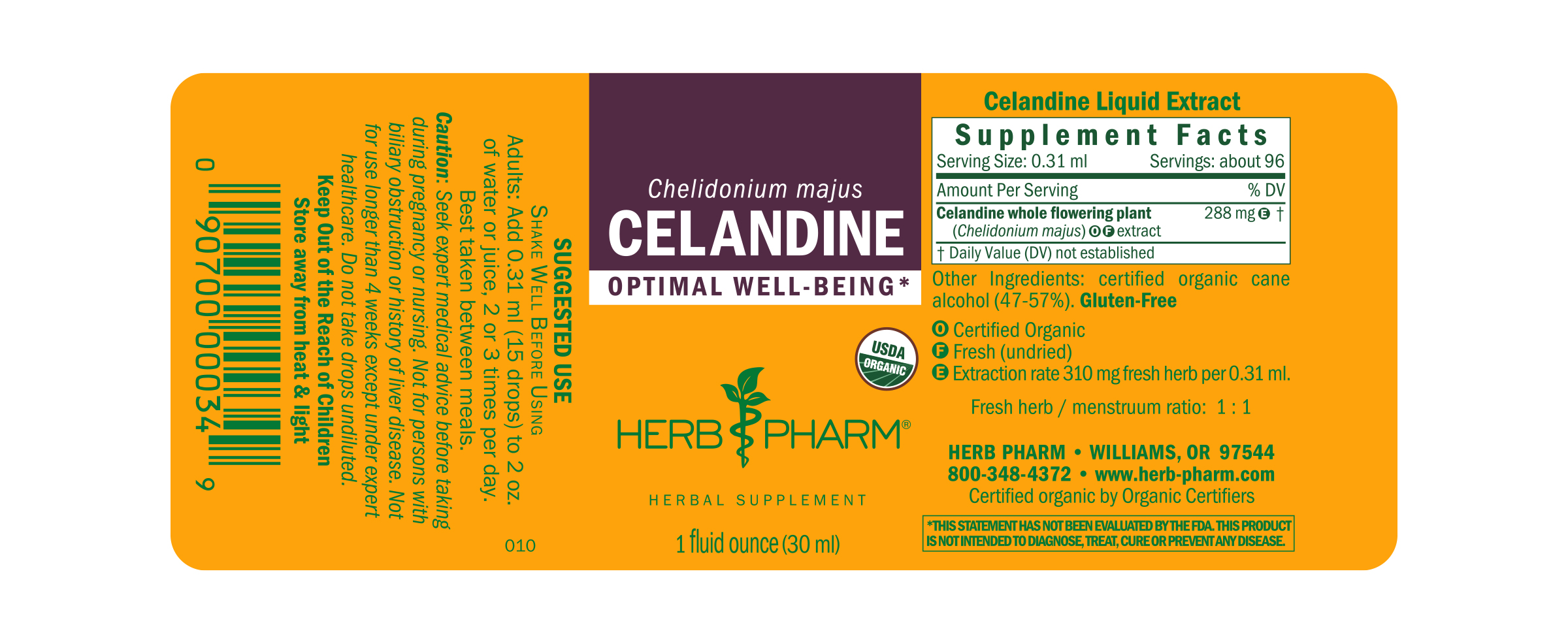 Celandine Liquid Herbal Extract | Herb Pharm
