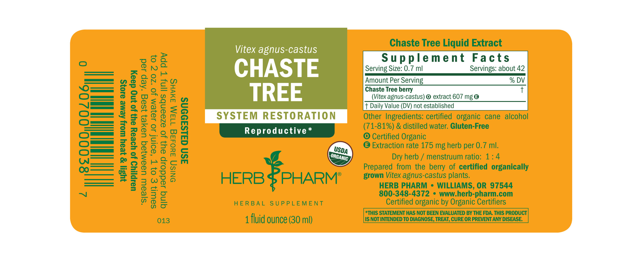 Chaste Tree Liquid Herbal Extract | Herb Pharm