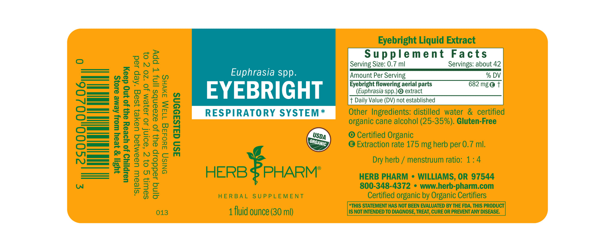 Eyebright Liquid Herbal Extract | Herb Pharm