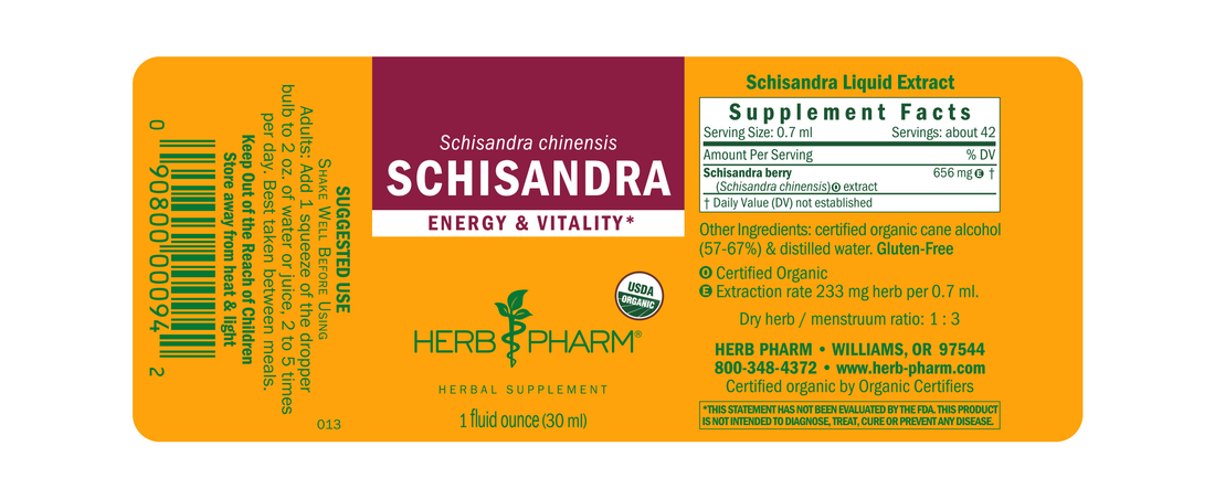 Schisandra Liquid Herbal Extract | Herb Pharm