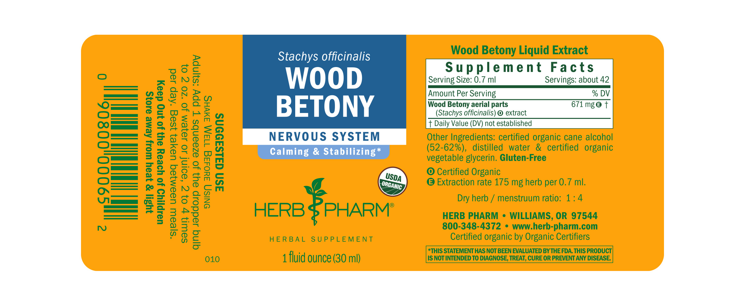 Wood Betony Liquid Herbal Extract | Herb Pharm