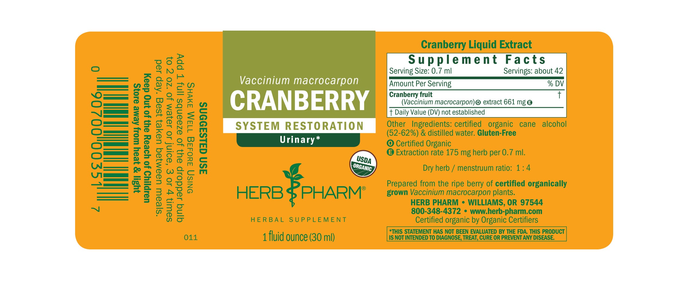 Cranberry Liquid Herbal Extract | Herb Pharm