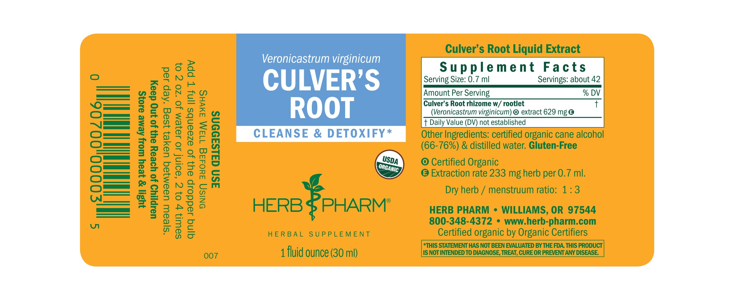Culver's Root Liquid Herbal Extract | Herb Pharm